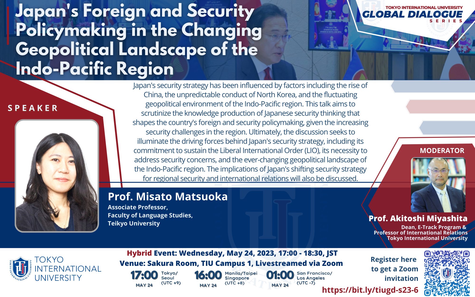TIU Global Dialogue #25: Japan’s Foreign and Security Policymaking in ...